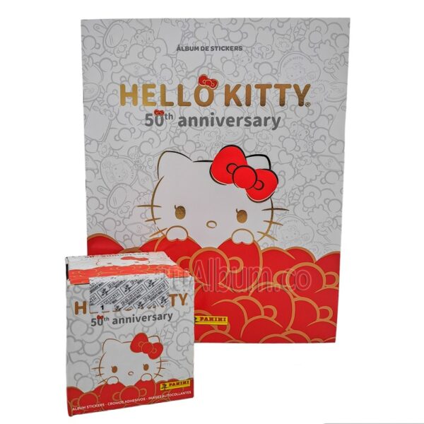 ALBUM + CAJA X 50 SOBRES HELLO KITTY 50 ANIVERSARIO – PANINI - TuAlbum